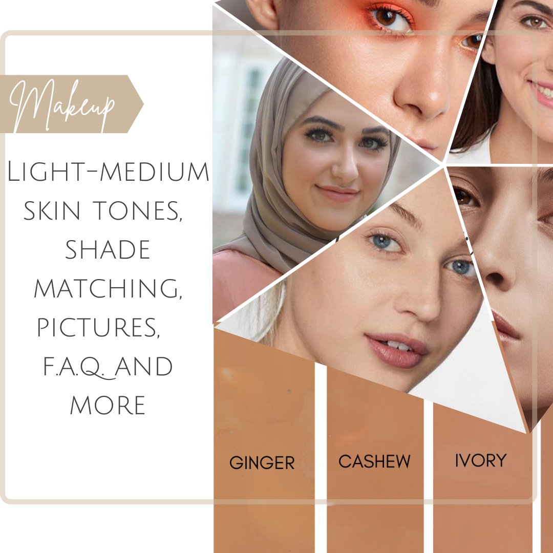 Light Medium Skin tones - Shades, pics and more! – Claudia Nour Cosmetics